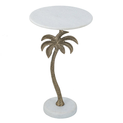 MARBLE PALM TREE SIDE TABLE - Philbee Interiors