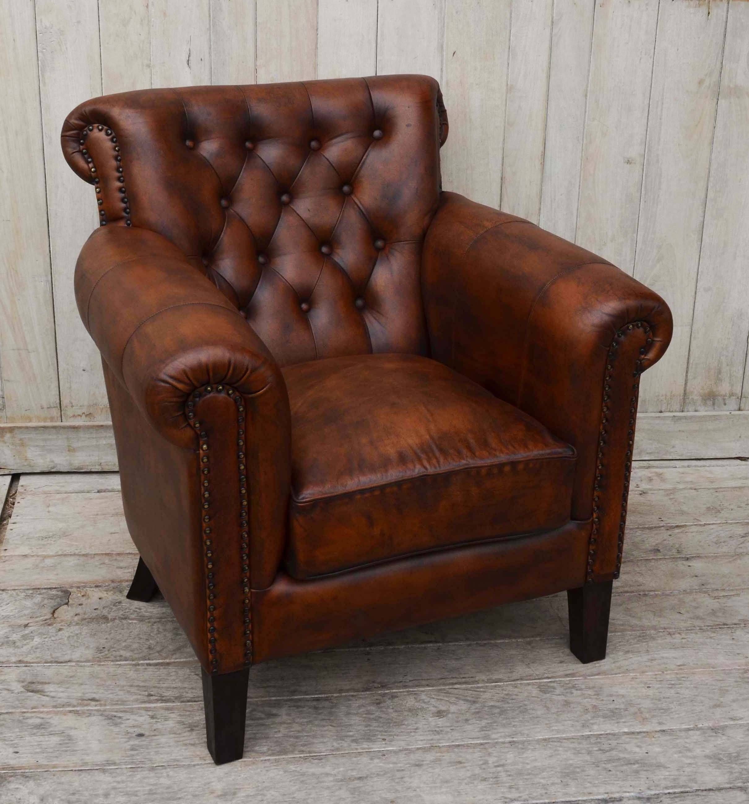Leather Armchair | Chocolate Leather Chair | Philbee Interiors ...
