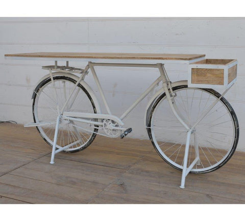 WHITE VINTAGE BICYCLE BAR - Philbee Interiors