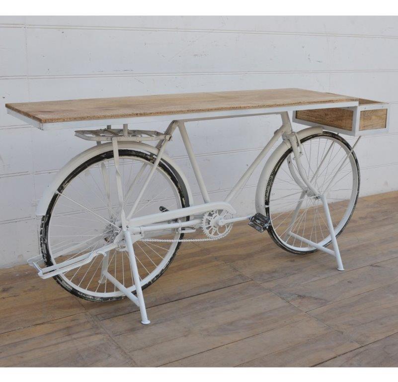 WHITE VINTAGE BICYCLE BAR - Philbee Interiors