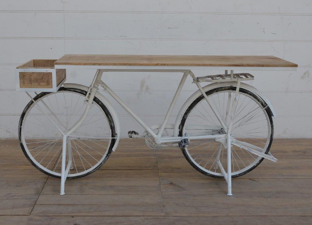 WHITE VINTAGE BICYCLE BAR - Philbee Interiors