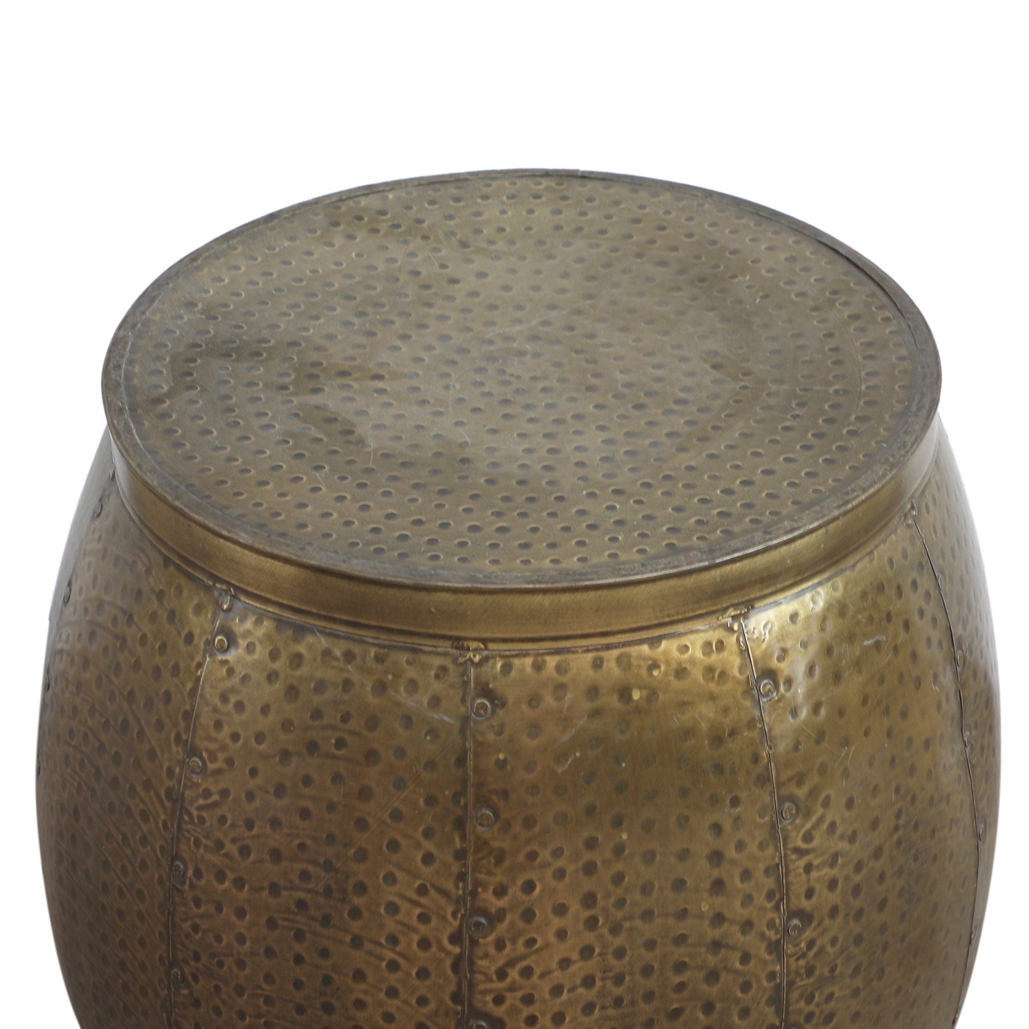 BRASS LOOK HAMMERED SIDE TABLE - Philbee Interiors