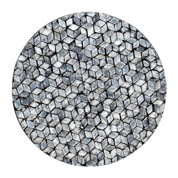 BLAKE CIRCULAR SHELL STOOL/SIDE TABLE - Philbee Interiors